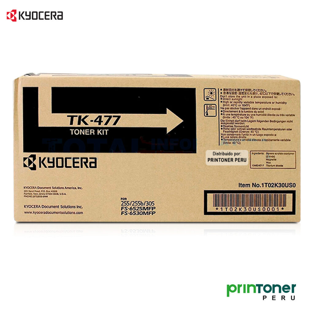 Toner Kyocera TK-477 TK477 Negro Original fs-6525, 6530 - PrinToner Perú