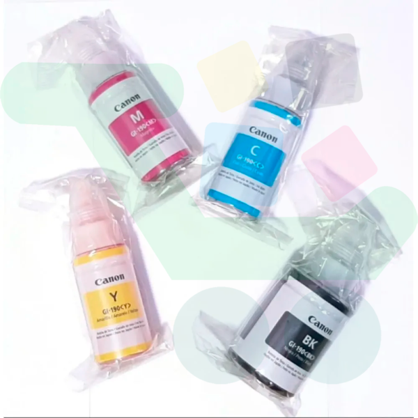 Kit Botellas De Tinta Canon GI-190 Pack De 4 Colores - PrinToner Perú
