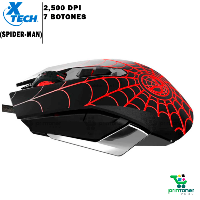 MOUSE GAMER SPIDER-MAN MILES MORALES BLACK 2.4K DPI - PrinToner Perú