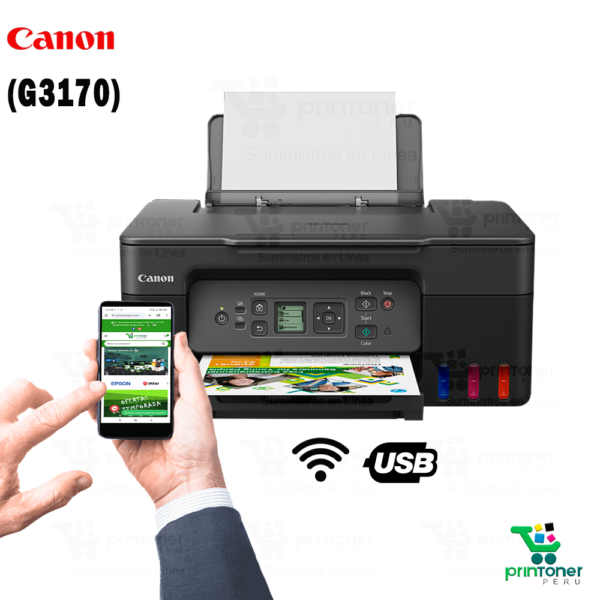IMPRESORA MULTIFUNCIONAL CANON PIXMA G3170 WI-FI - PrinToner Perú