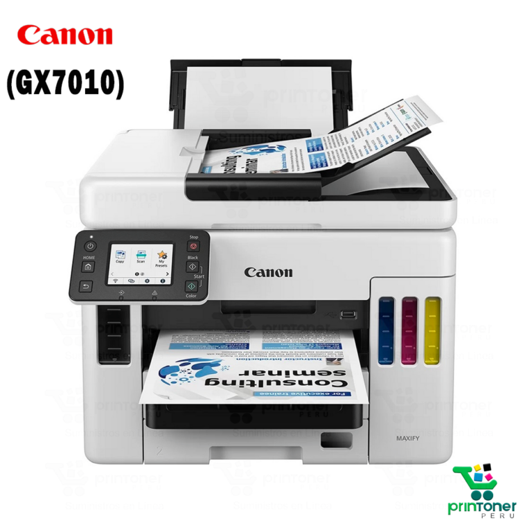 IMPRESORA CANON MAXIFY GX7010 MULTIFUNCIONAL ADF - WIFI - PrinToner Perú